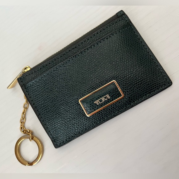 Tumi | Accessories | Tumi Original Zip Card Wallet With Keychain Addon ...